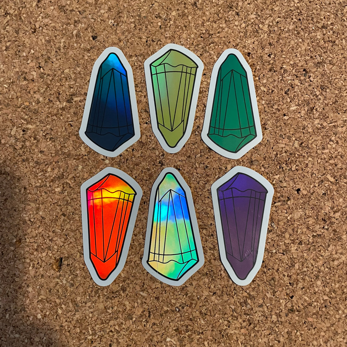 Holo crystal sticker set – Lantern Pins