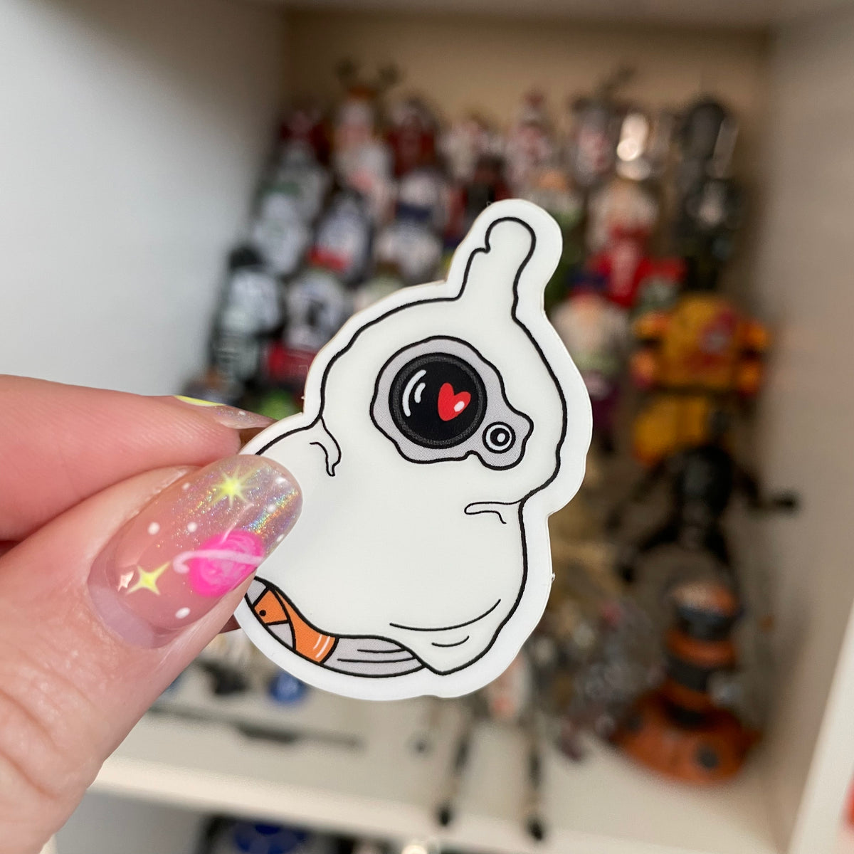 Glow in the dark ghost BB Vinyl Sticker – Lantern Pins